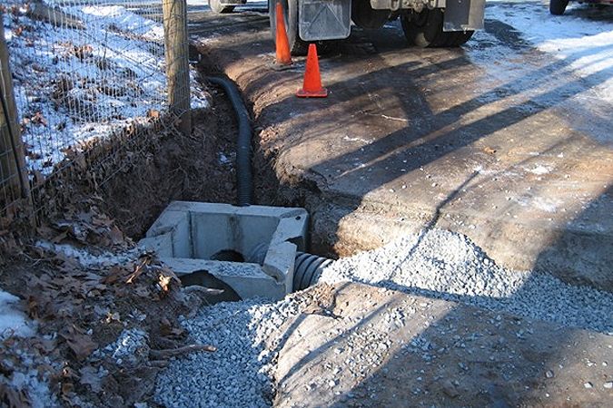 Berms Within Driveway